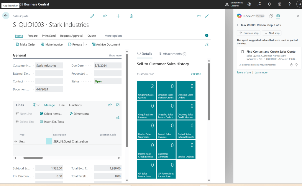 Sales Order Agent en Microsoft Dynamics 365 Business Central – Tech ...